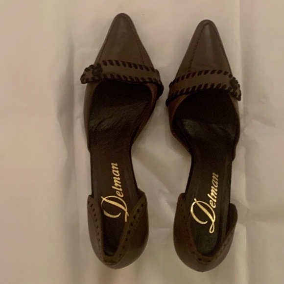Delman | Shoes | Vintage Delman Brown Black Low Heel Pumps Size | Poshmark